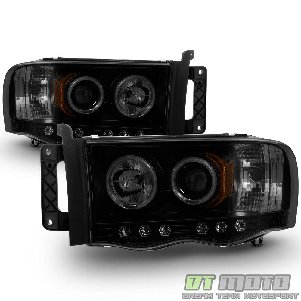 Monaco Monarch Black Projector LED Headlights Assembly Pair (Left ...