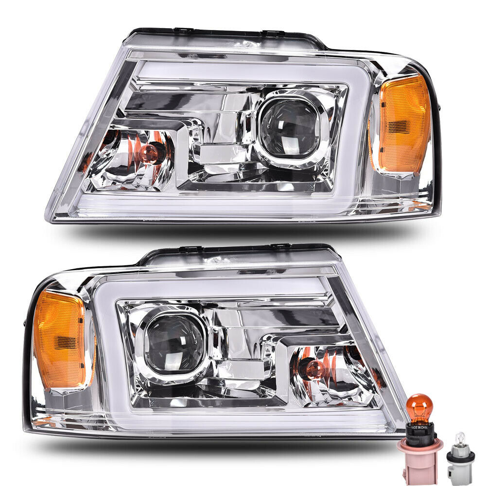 Tiffin Zephyr Chrome Projector Headlight Assemblies with LED DRL Pair ...