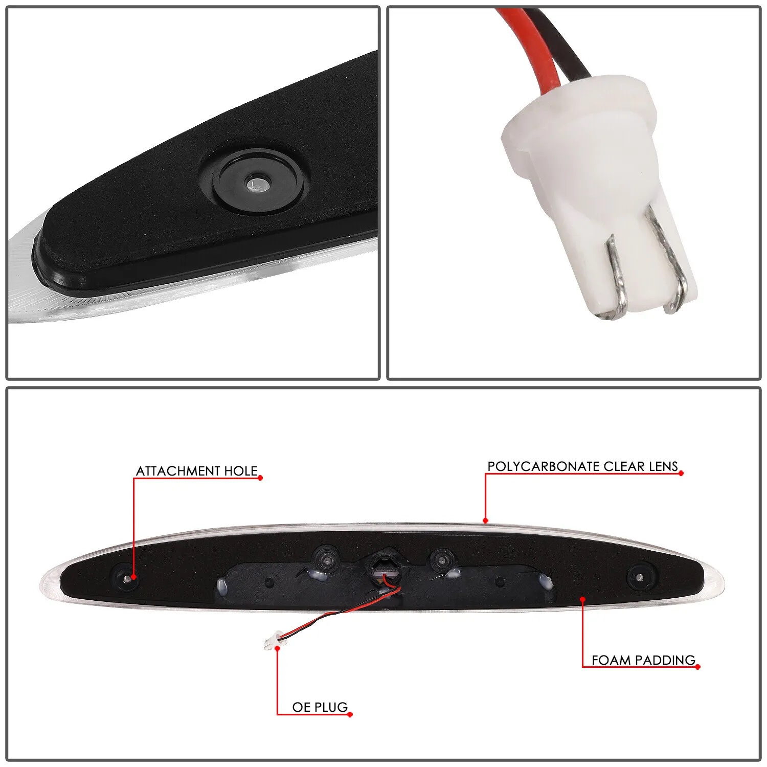 Tiffin Allegro Bus Black LED Third Brake Light Assembly – Buy RV Lights